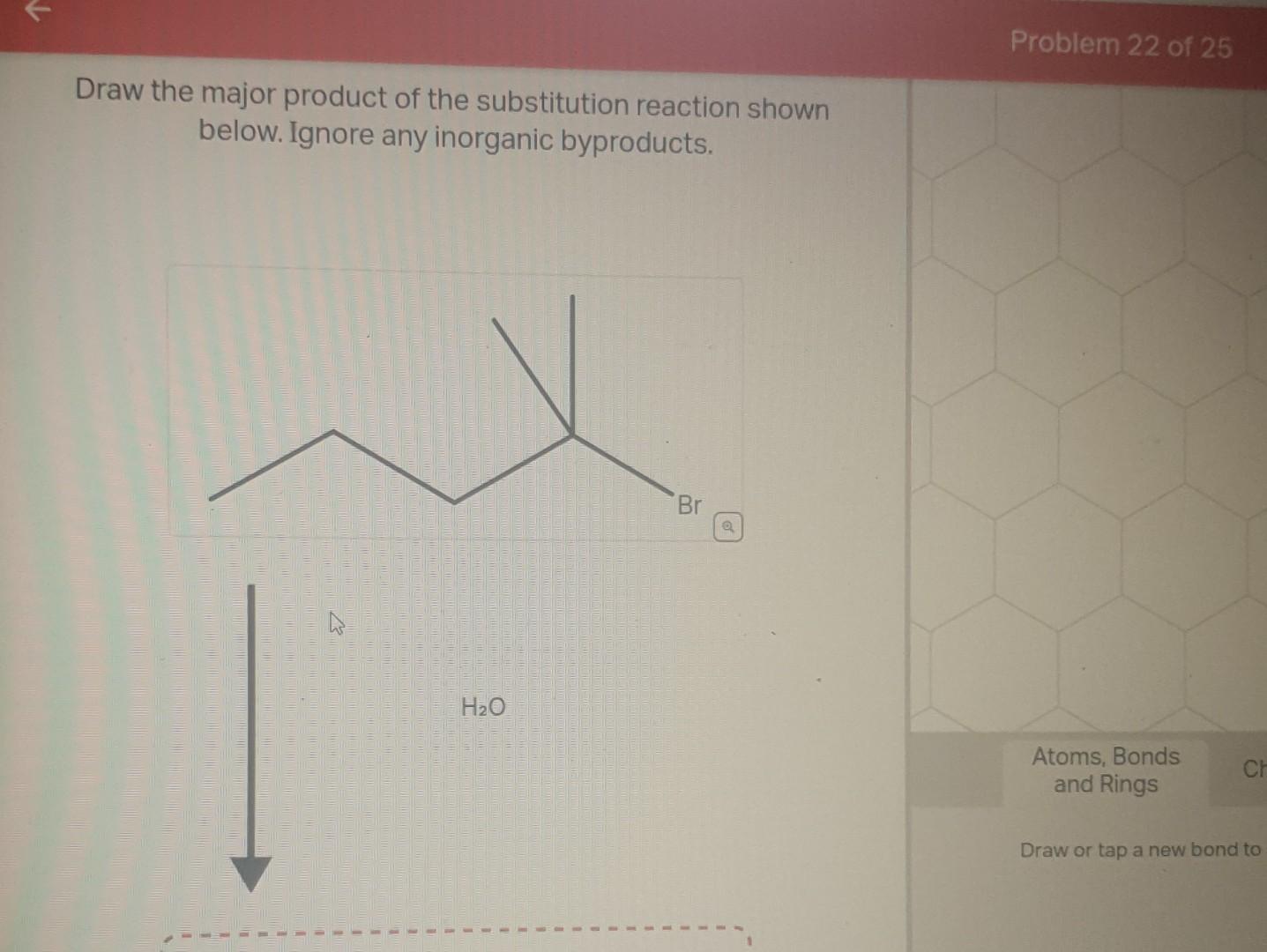 Solved Draw the major product of the substitution reaction | Chegg.com