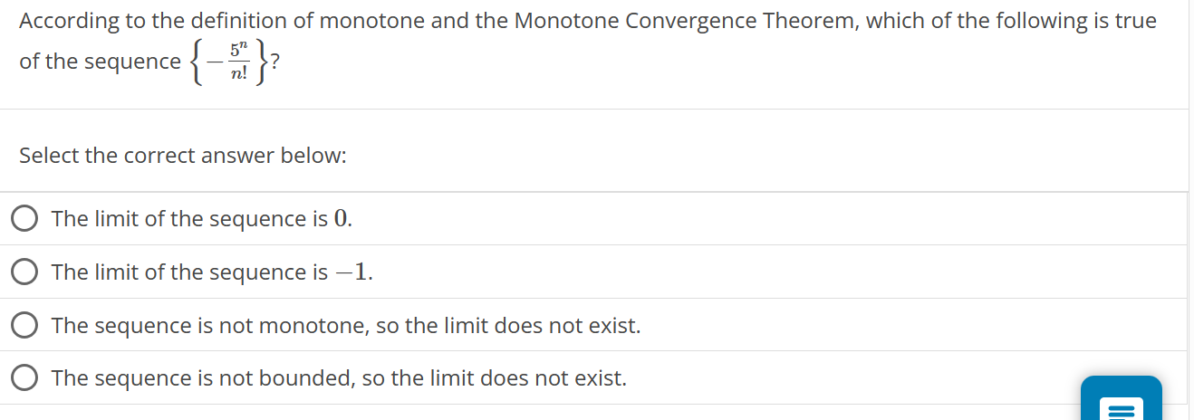 Solved According to the definition of monotone and the | Chegg.com