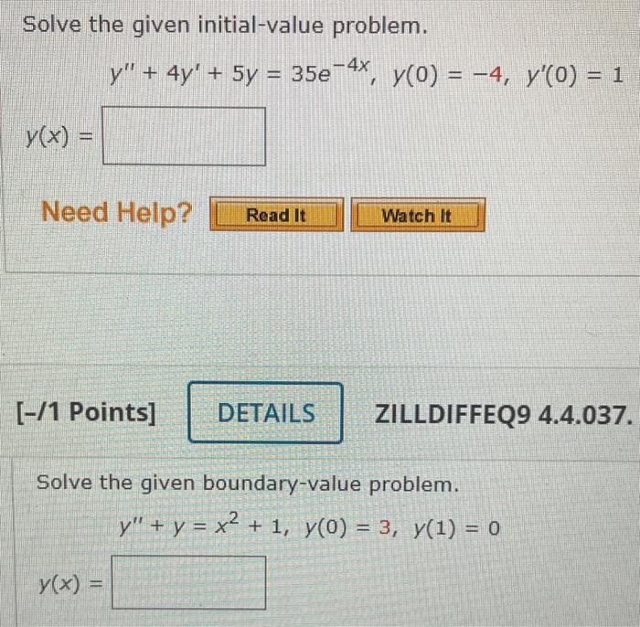 Solved Solve The Given Initial Value Problem 