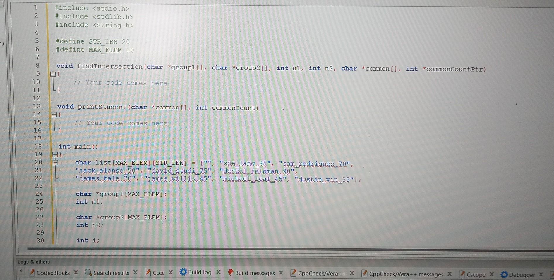 Solved In this lab, you are asked to complete intersection.c | Chegg.com