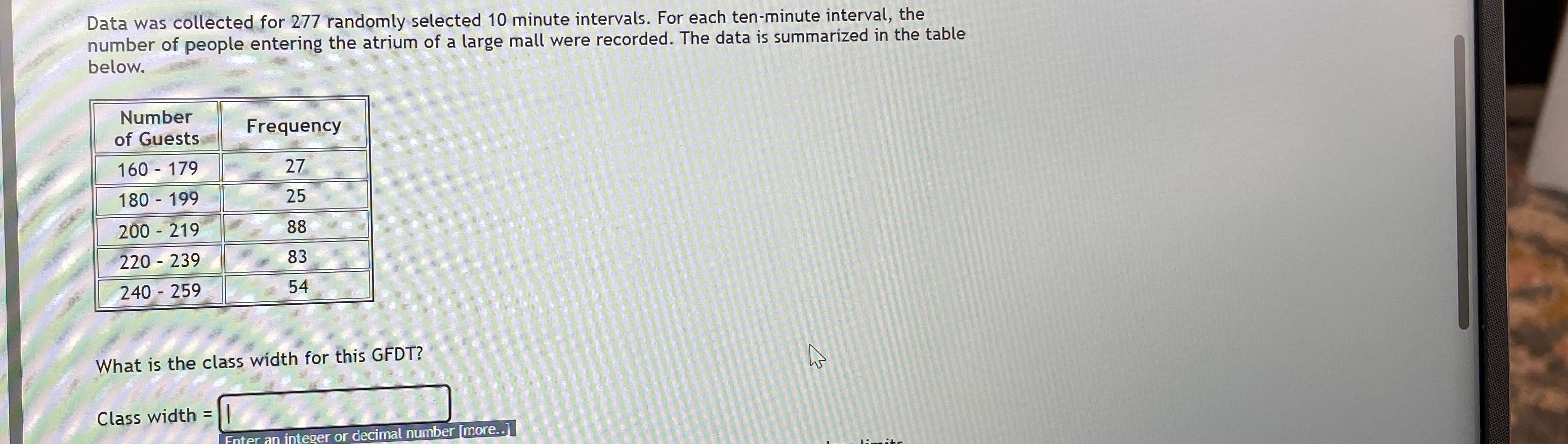Solved Data was collected for 277 ﻿randomly selected 10 | Chegg.com
