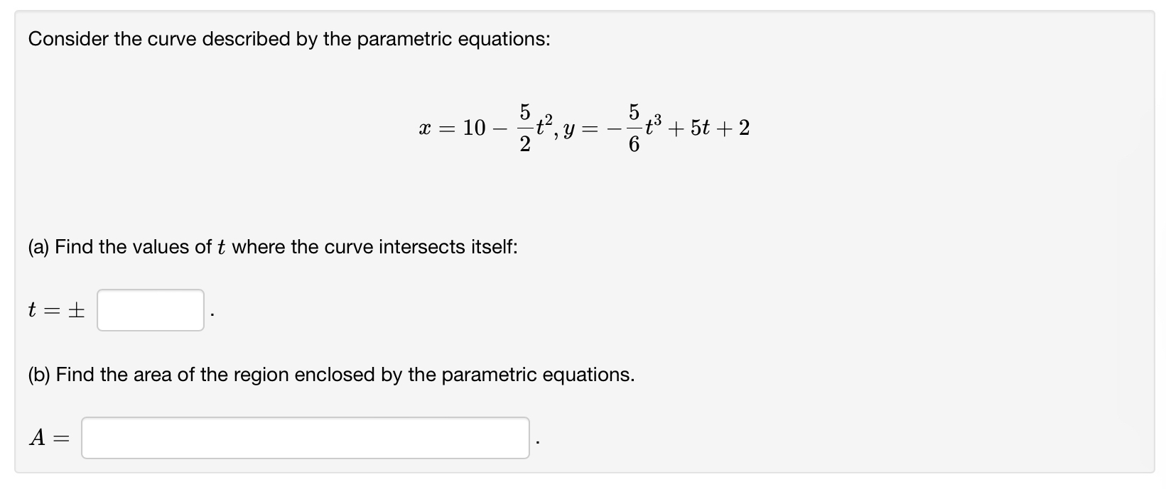 Solved Consider the curve described by the parametric | Chegg.com