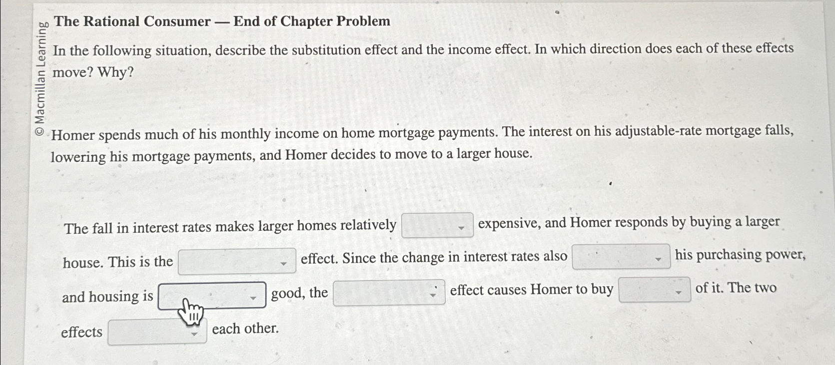 Solved The Rational Consumer - ﻿End of Chapter ProblemIn the | Chegg.com