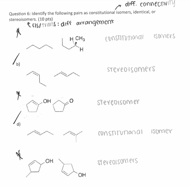 Solved identify the following pairs as constitutional | Chegg.com