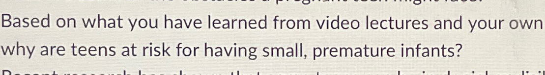 Solved Based on what you have learned from video lectures | Chegg.com