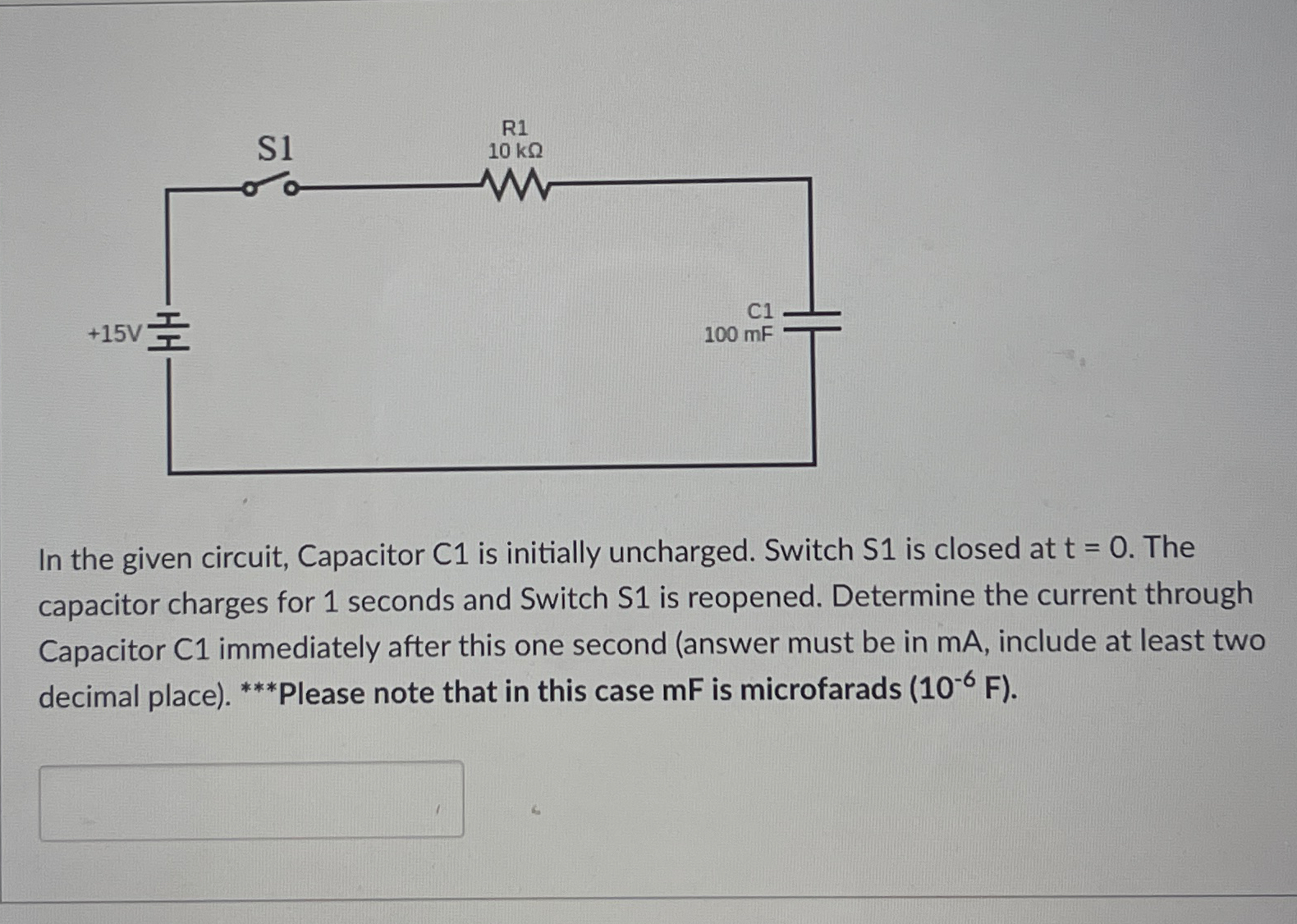 Solved In the given circuit, Capacitor C1 ﻿is initially | Chegg.com