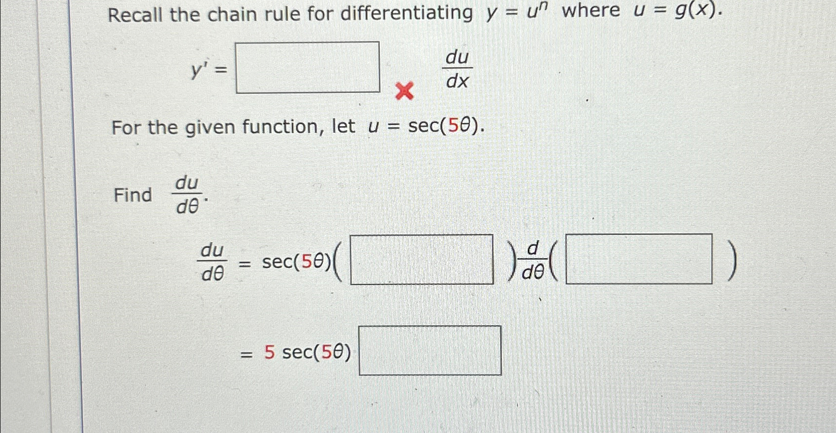 Solved Recall the chain rule for differentiating y=un ﻿where | Chegg.com