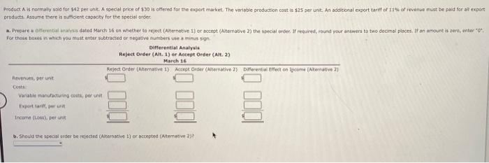 Solved Product A is normally sold for $42 per unit. A | Chegg.com