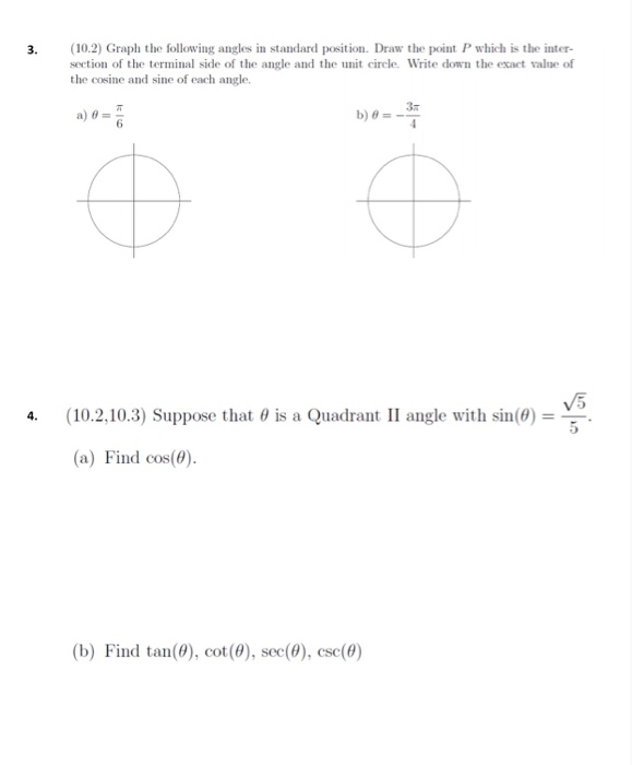 Solved 2. (10.1) Graph each of the oriented angles below in | Chegg.com
