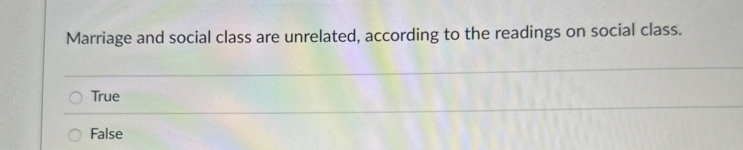 High Quality SOLUTION Marriage and social class are unrelated, according to | Chegg.com