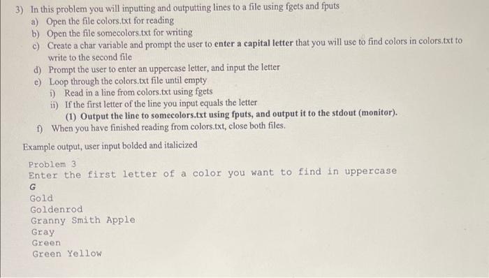 Solved Please Use C Language And Syntax For The Example