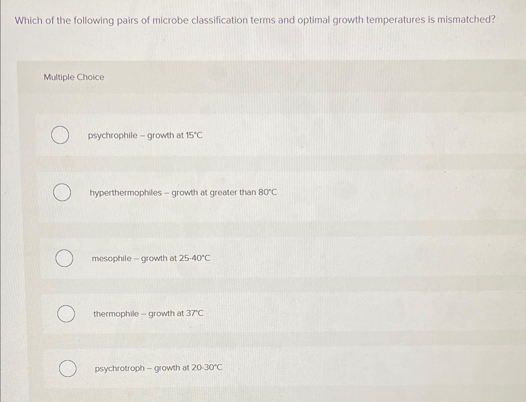 Solved Which of the following pairs of microbe | Chegg.com