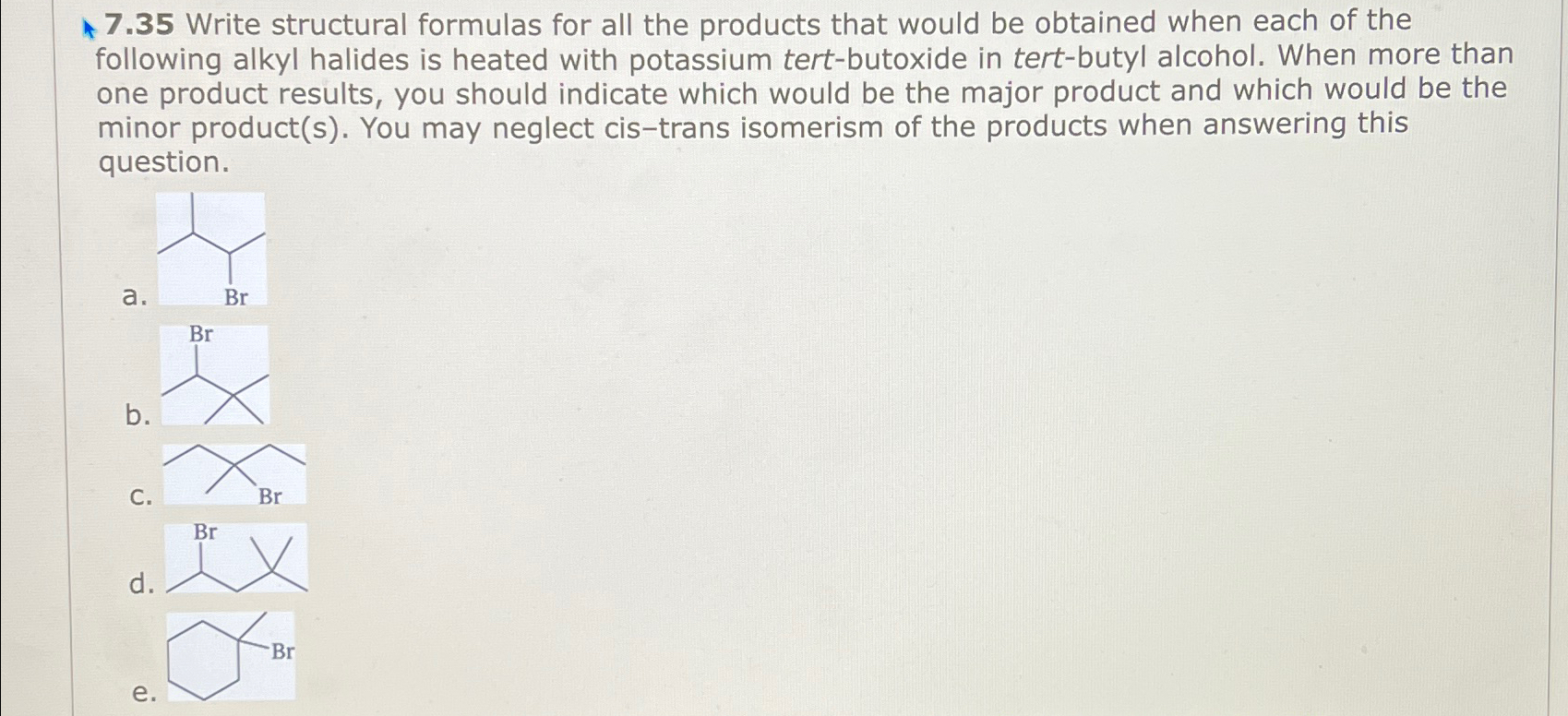 Solved 7.35 ﻿Write structural formulas for all the products | Chegg.com