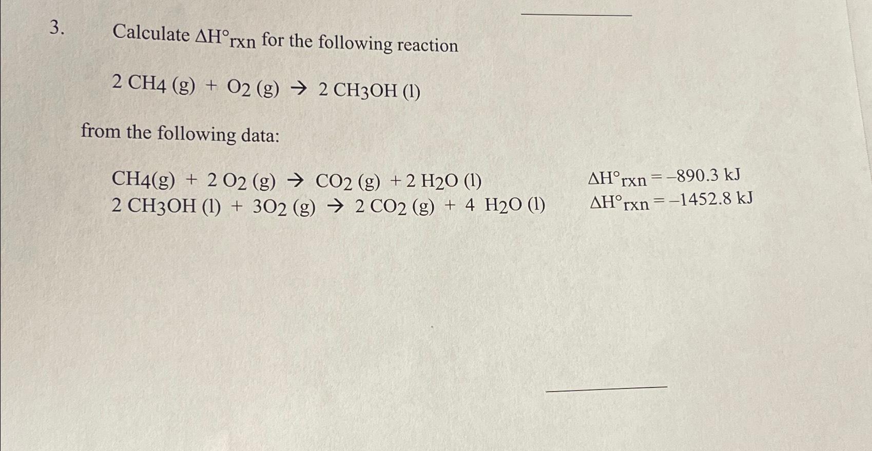 Solved Calculate ΔH°rxn ﻿for the following | Chegg.com