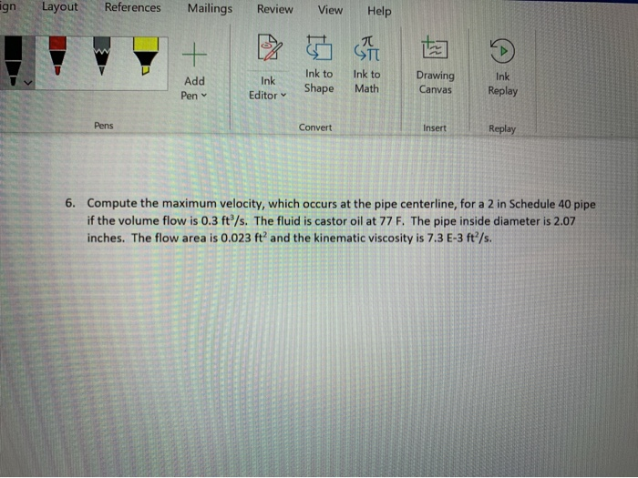 Solved ign Layout References Mailings Review View Help Ink | Chegg.com