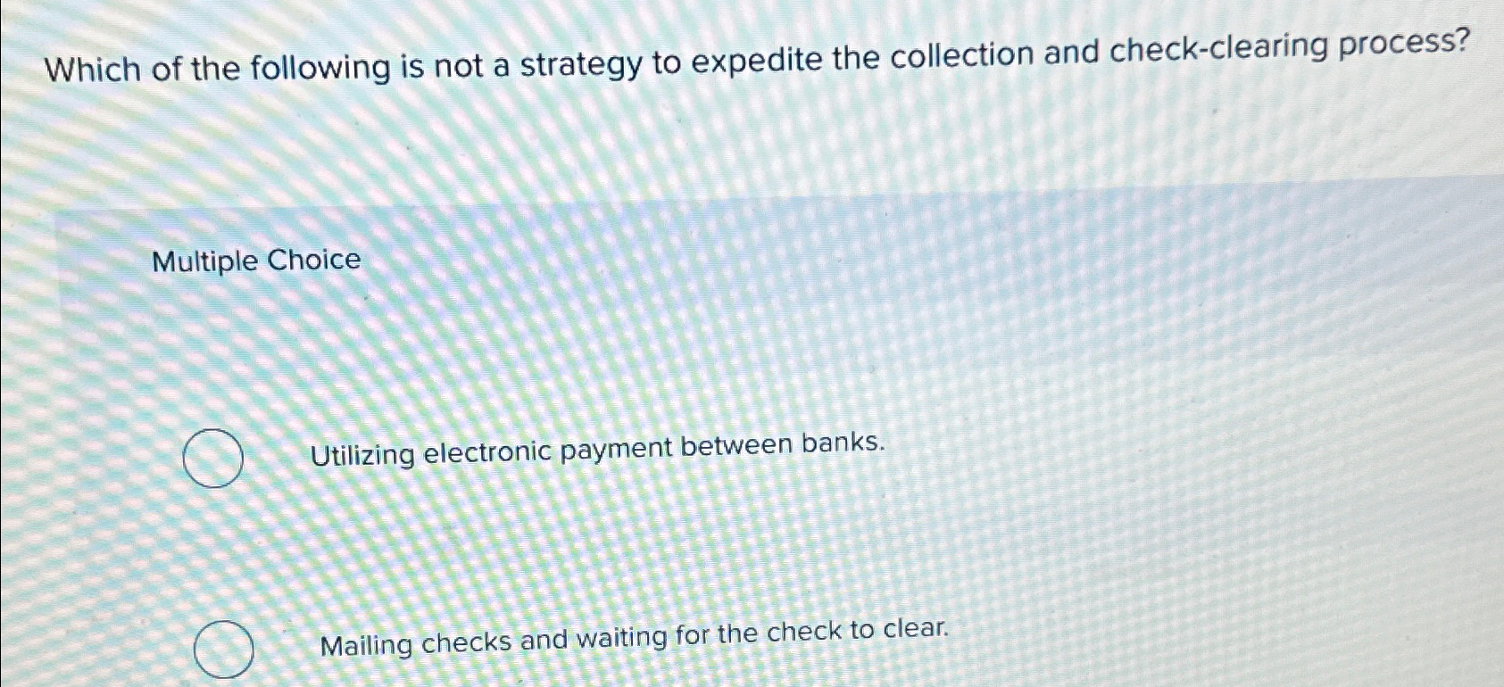 Solved Which of the following is not a strategy to expedite | Chegg.com