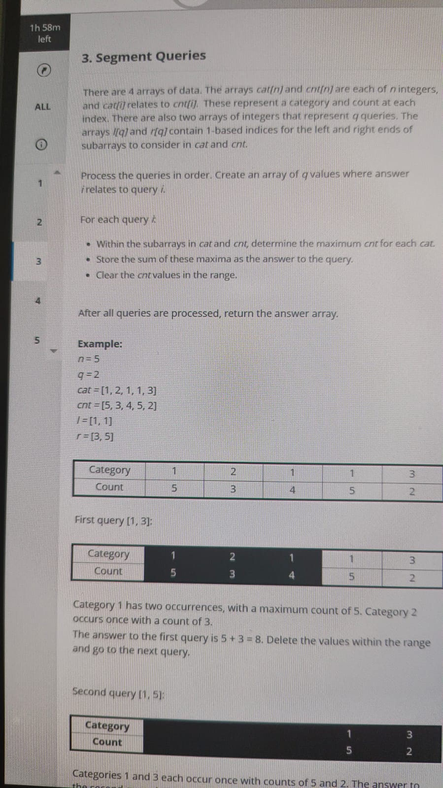 Solved Segment QueriesThere are 4 ﻿arrays of data. The | Chegg.com