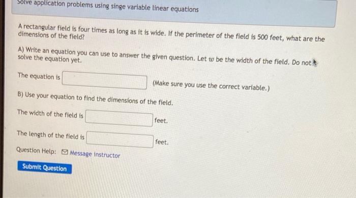Solved Solve application problems using singe variable | Chegg.com