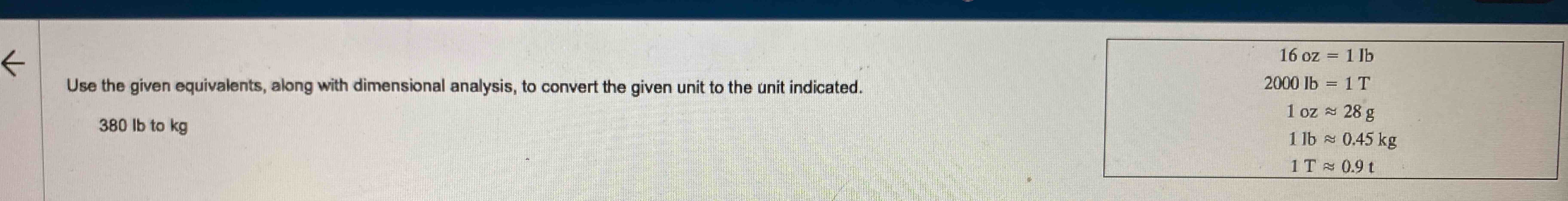 Solved Use the given equivalents, along with dimensional | Chegg.com