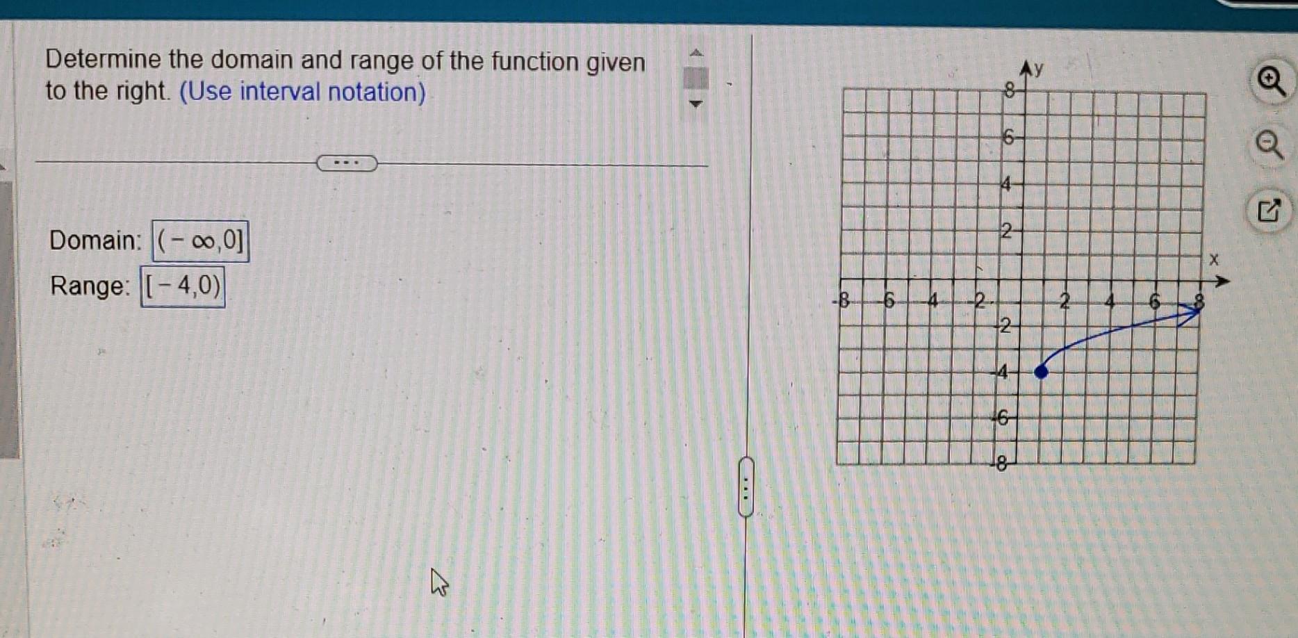 Solved Determine the domain and range of the function given | Chegg.com