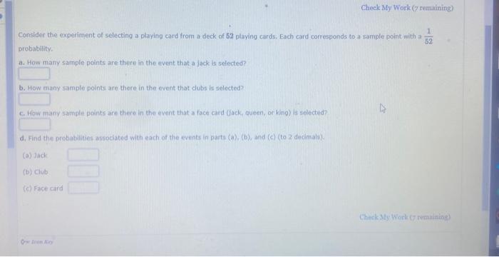 Solved Consider the experiment of selecting a playing card | Chegg.com