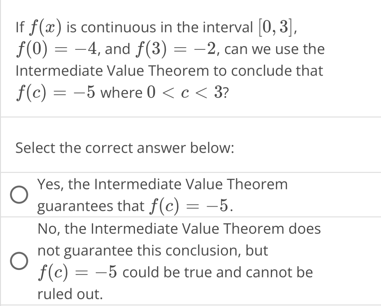 Solved If f(x) ﻿is continuous in the interval 0,3, f(0)=-4, | Chegg.com