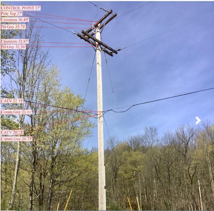 Solved Label the electric utility pole below using the | Chegg.com