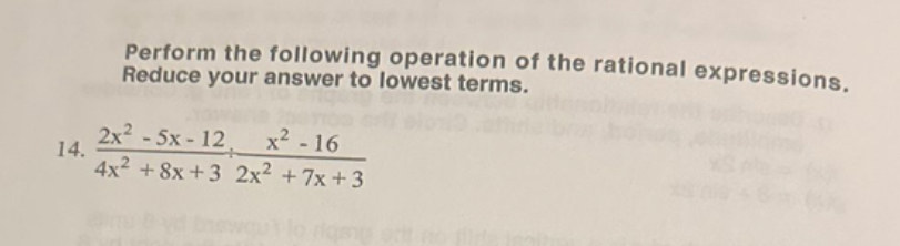 Solved Perform the following operation of the rational | Chegg.com
