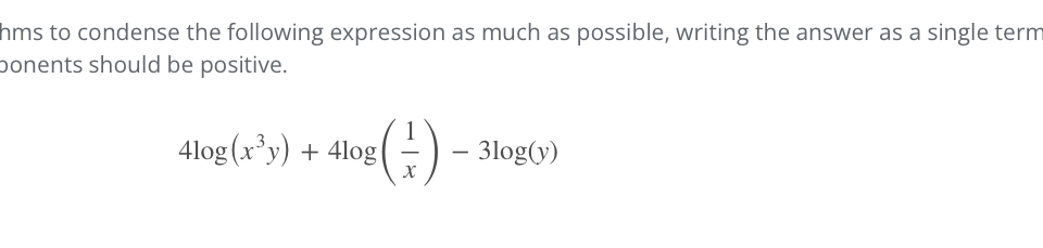Solved hms to condense the following expression as much as | Chegg.com