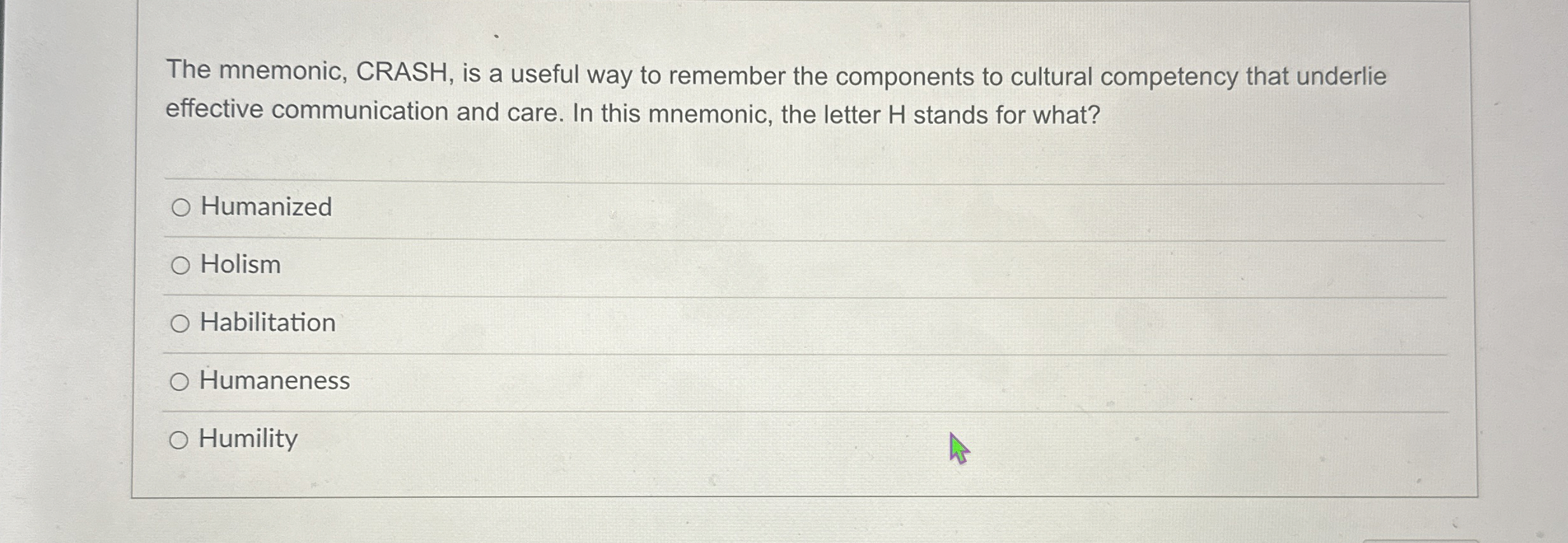 Solved The mnemonic, CRASH, is a useful way to remember the | Chegg.com