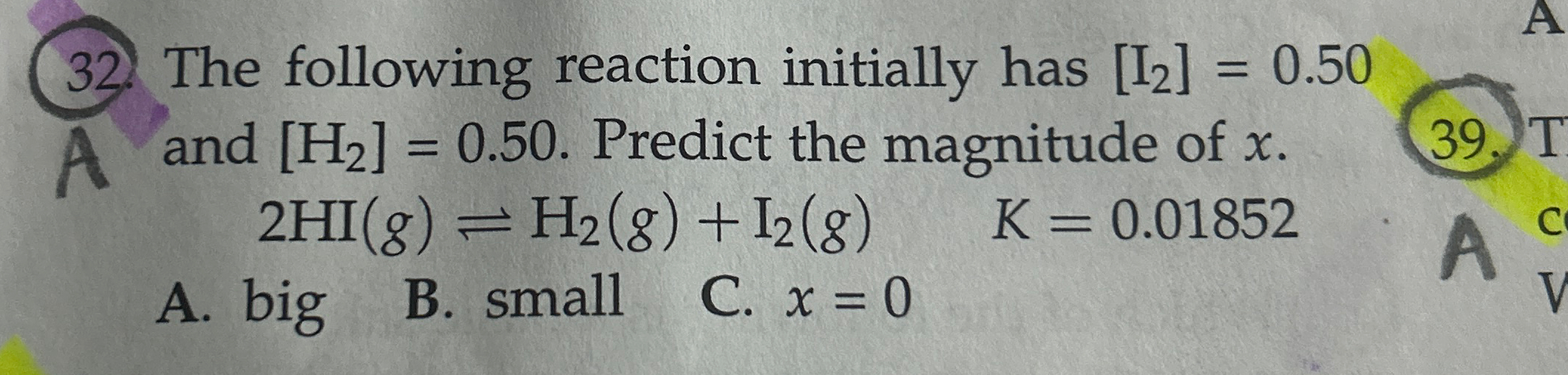 Solved The following reaction initially has [I2]=0.50A and | Chegg.com