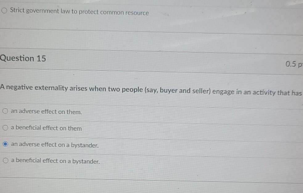 Solved Strict government law to protect common resource | Chegg.com