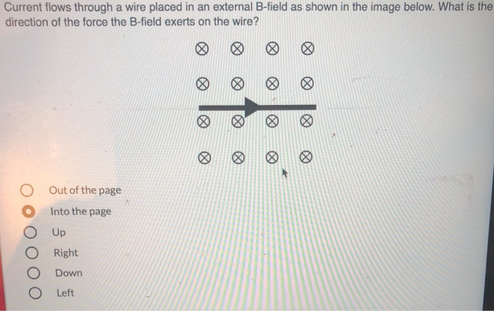 Solved Current flows through a wire placed in an external | Chegg.com