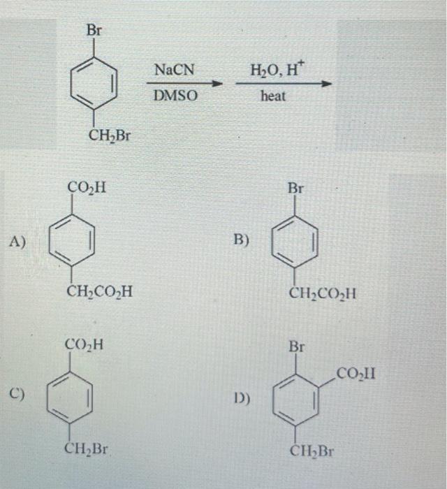 Solved Which of the following is the product of the reaction | Chegg.com