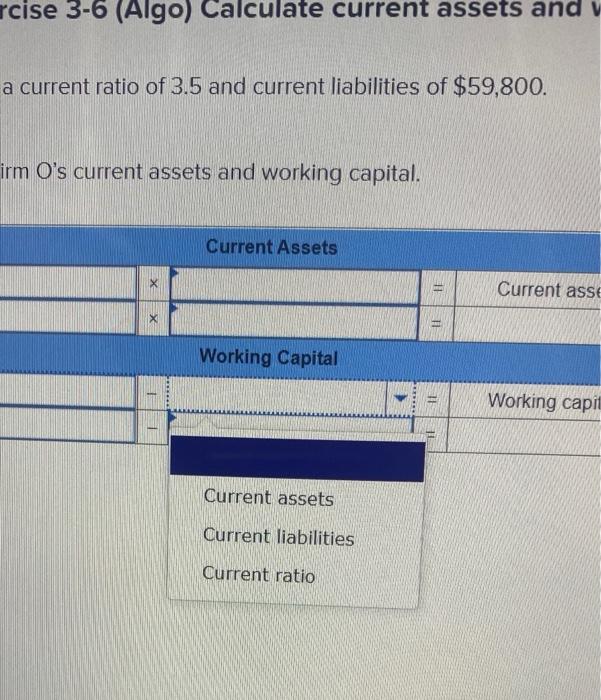 Solved Mini-Exercise 3-6 (Algo) Calculate current assets and | Chegg.com
