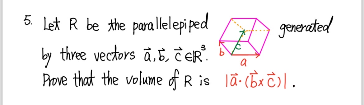 Solved Let R ﻿be the parallelepiped by three vectors | Chegg.com