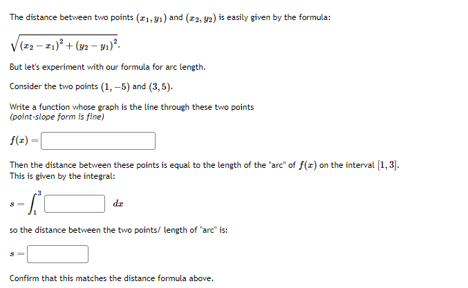 Solved The distance between two points (x1,y1) ﻿and (x2,y2) | Chegg.com