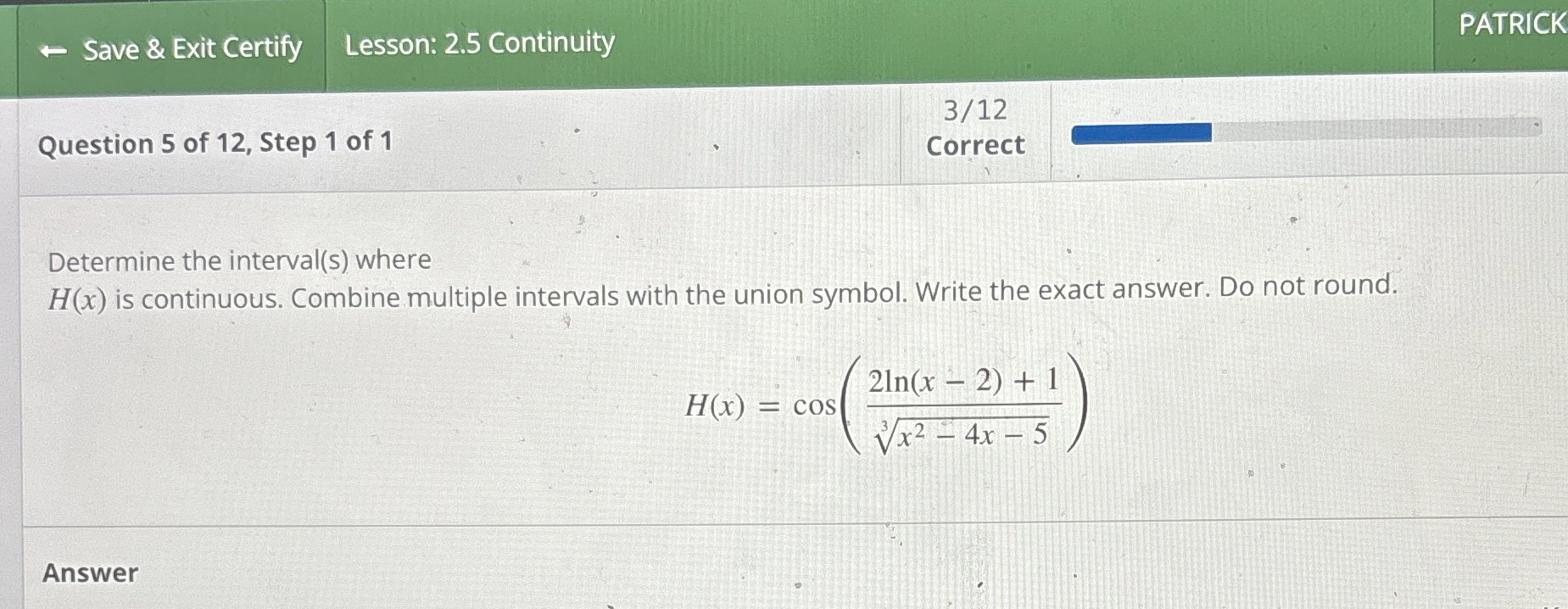 Solved Save & Exit CertifyLesson: 2.5 | Chegg.com