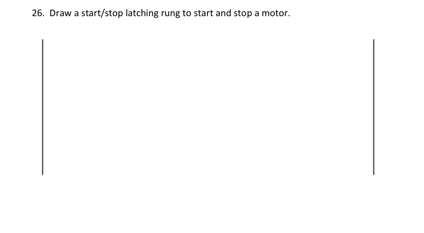 Solved Draw a start/stop latching rung to start and stop a | Chegg.com