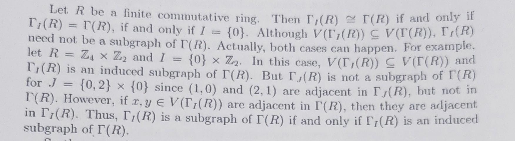 Solved 5.1. Ideal-based Zero-divisor Graphs «). (86. Theorem | Chegg.com