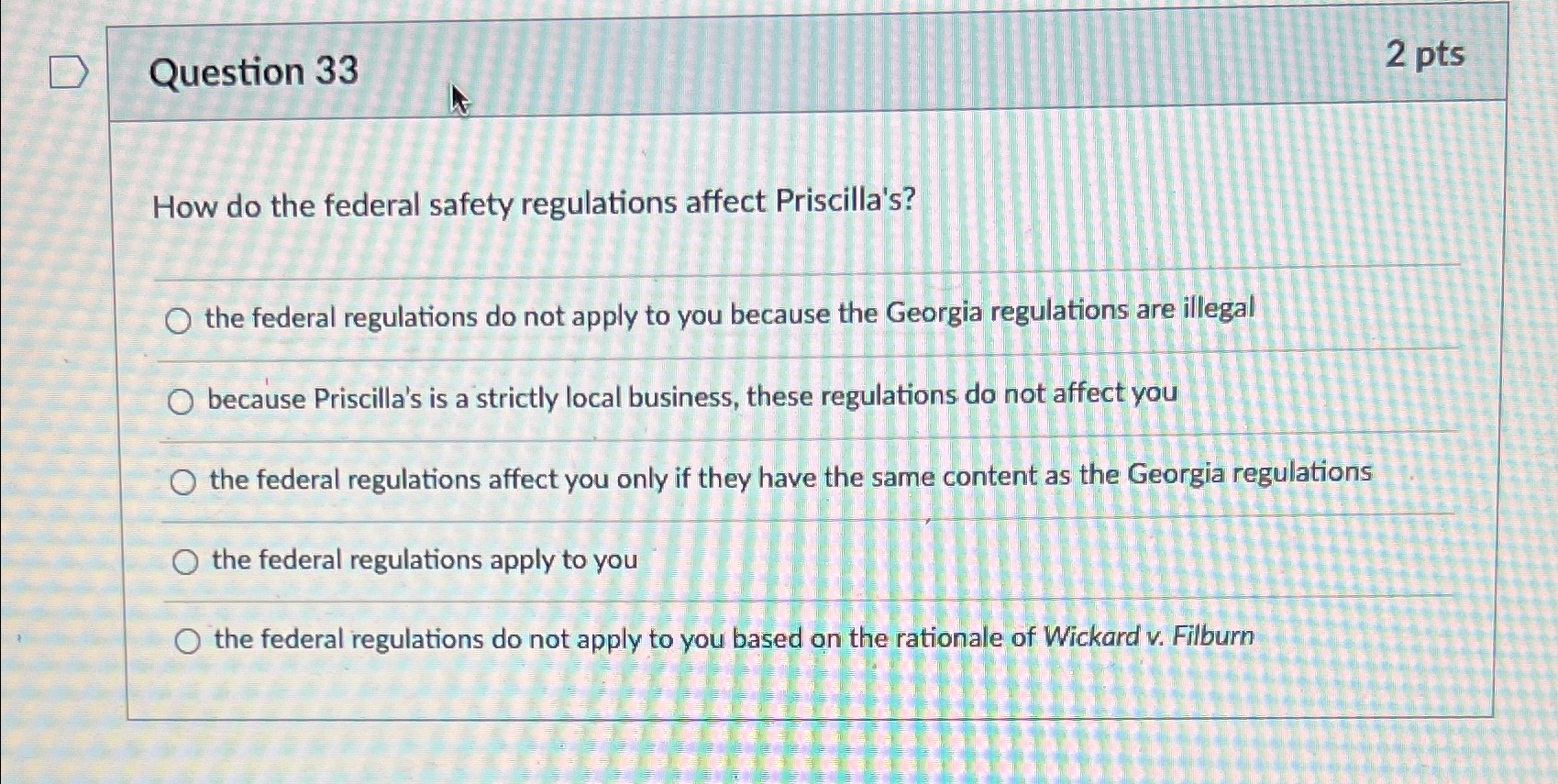 Solved Question 332ptsHow do the federal safety regulations | Chegg.com
