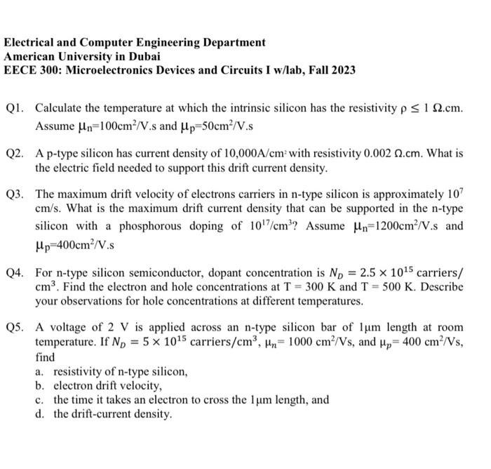 Solved Electrical and Computer Engineering Department | Chegg.com