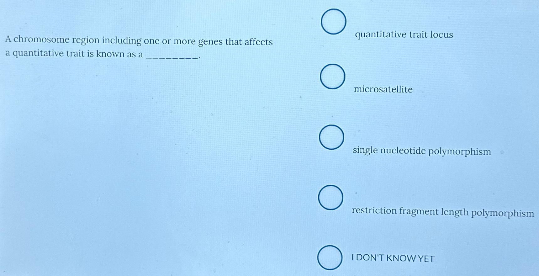 Solved A chromosome region including one or more genes that | Chegg.com