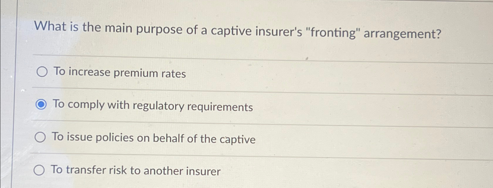 Solved What is the main purpose of a captive insurer's | Chegg.com