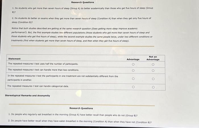 Solved 1. Engagement Activity: The t Test for Two Related | Chegg.com