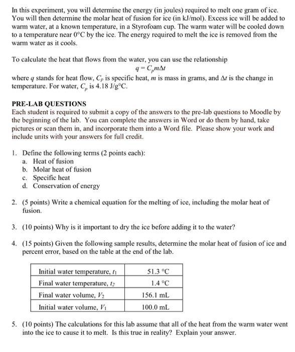 Solved In this experiment, you will determine the energy in | Chegg.com