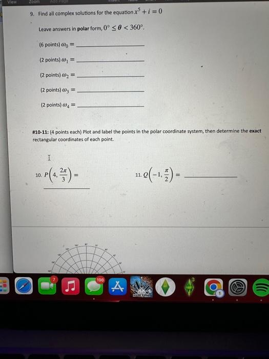 Solved 9 Find All Complex Solutions For The Equation X5 I 0
