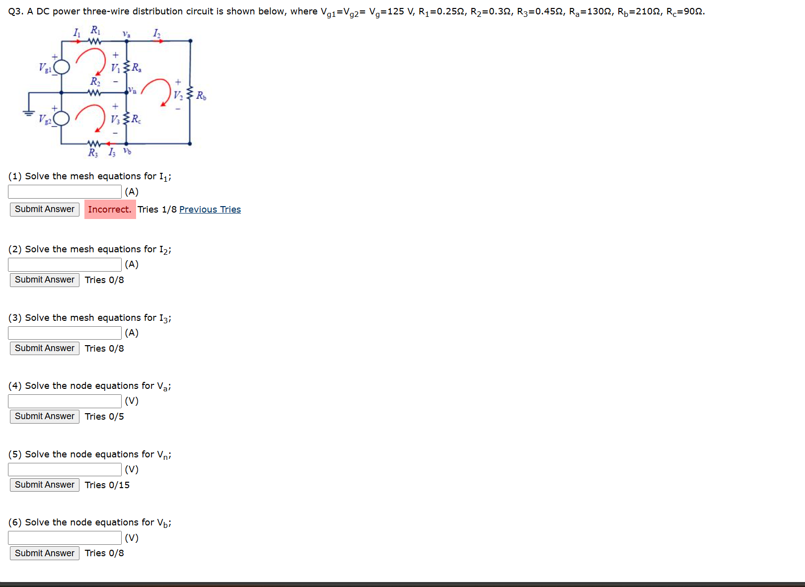 Solved Q3. ﻿A DC power three-wire distribution circuit is | Chegg.com