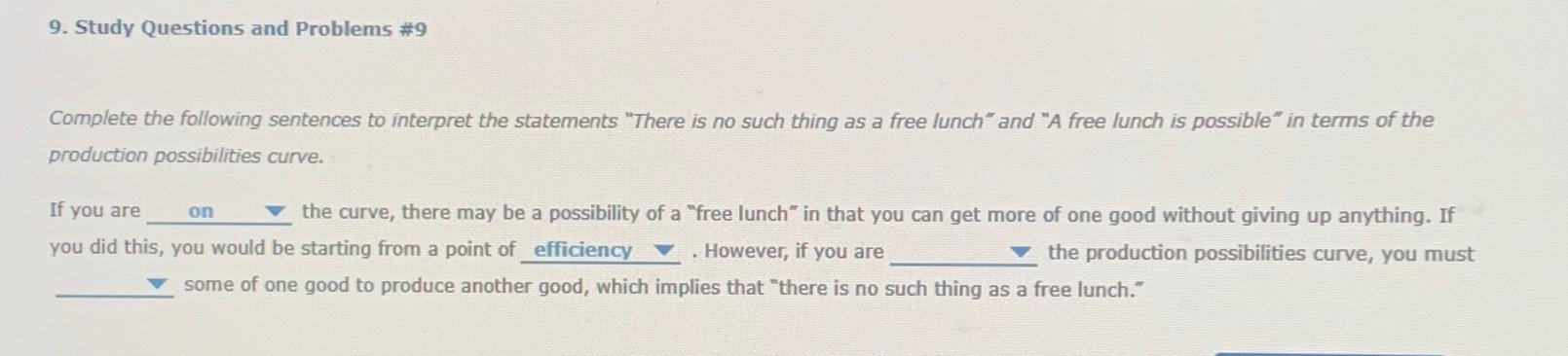 Solved Study Questions and Problems #9Complete the following | Chegg.com