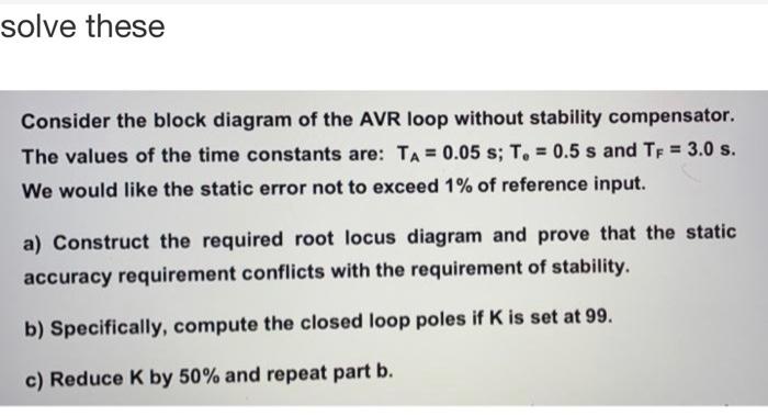 Solved solve these Consider the block diagram of the AVR | Chegg.com